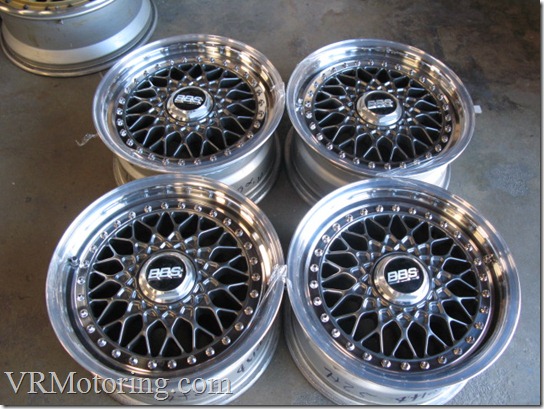 BBS RS Wheels Gun Metal 15x7+25 Bolt pattern modified to 4x100/4x114.3 ...